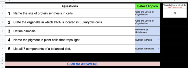 IGCSE Biology - Science Sauce
